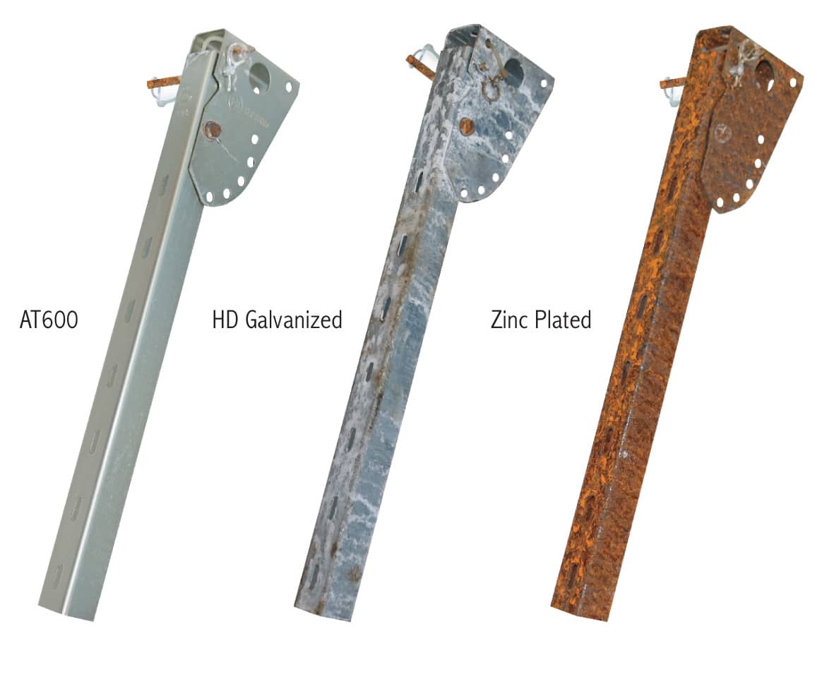 Hinged Sideguard Leg – 700mm – Armour-Tech 600 Coating – TransQuip