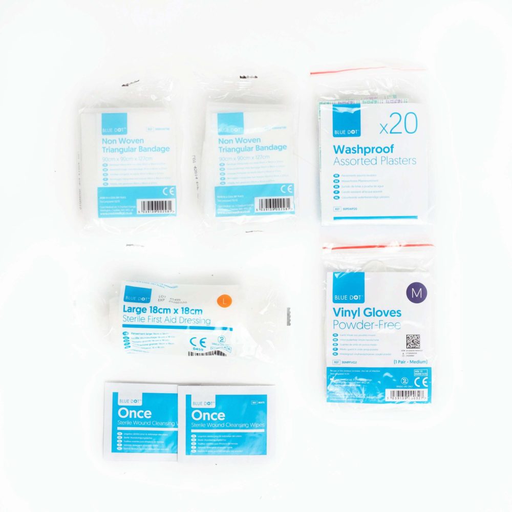 Vehicle First Aid Kit In Green Zipped Bag – 1 Man – TransQuip