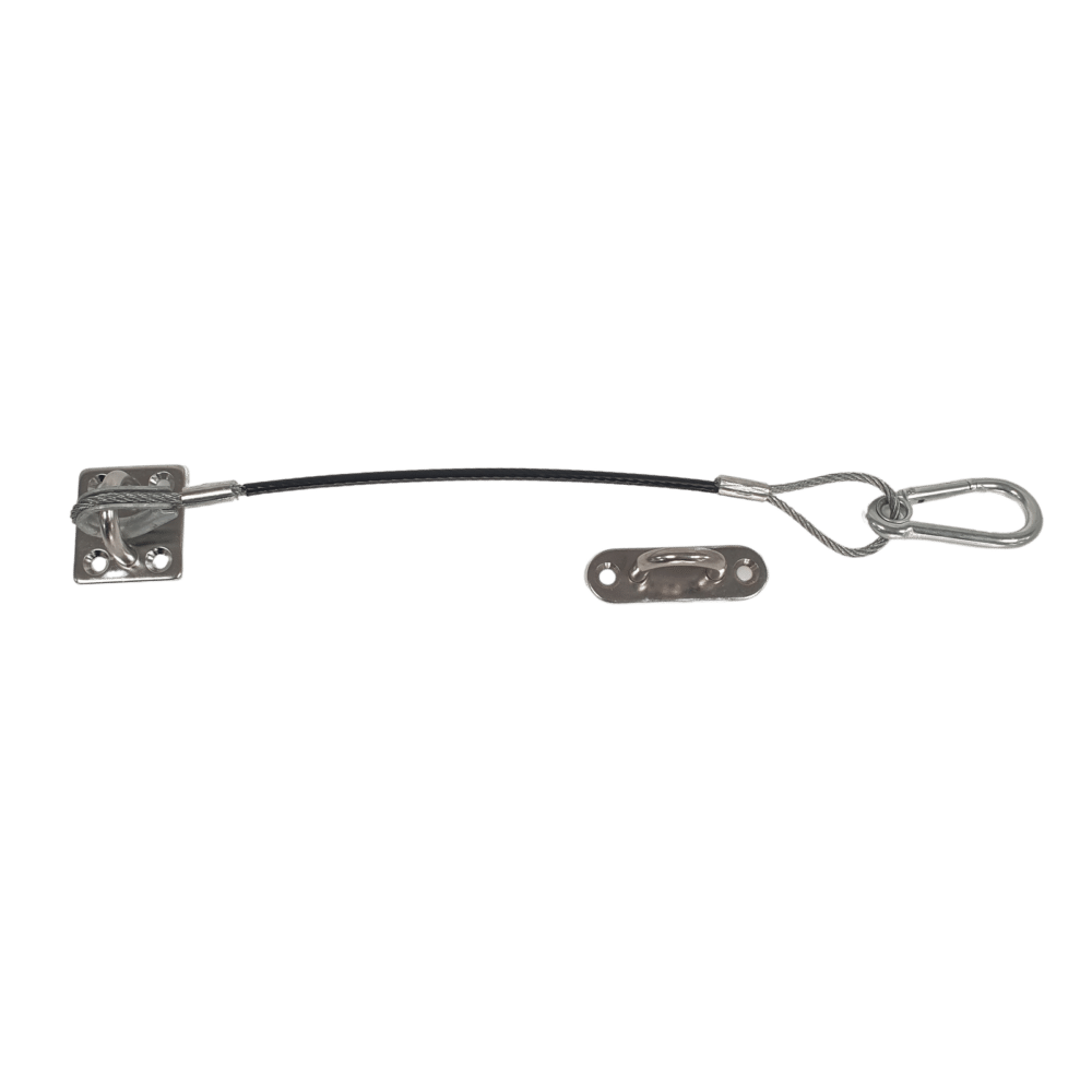 Wire Door Retainer – 260mm Zinc Plated – 2 retaining staples – TransQuip