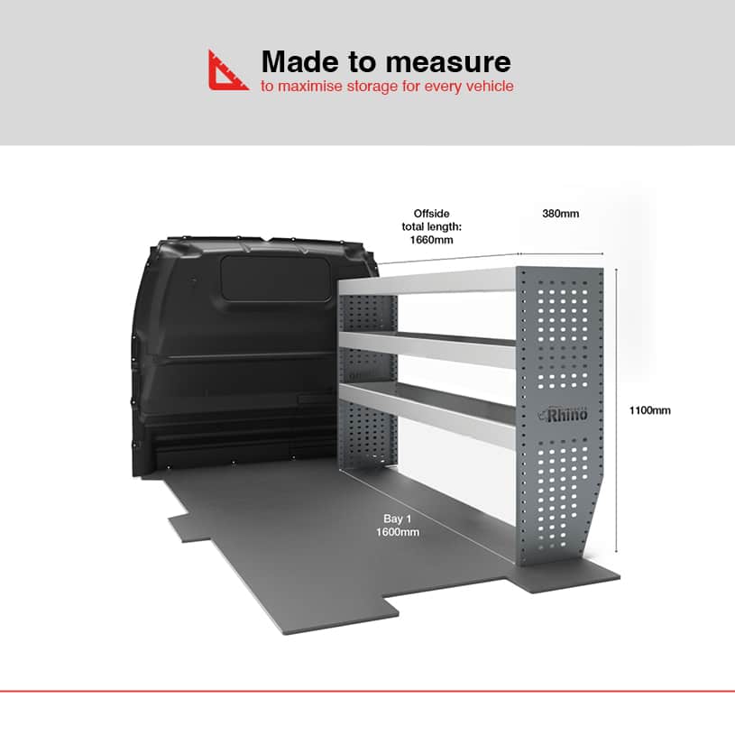 Rhino MR4 Modular Van Racking - 1 Bay System – TransQuip