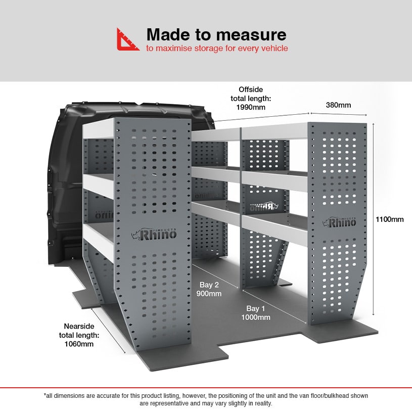 Rhino MR4 Modular Van Racking - 3 Bay System – TransQuip