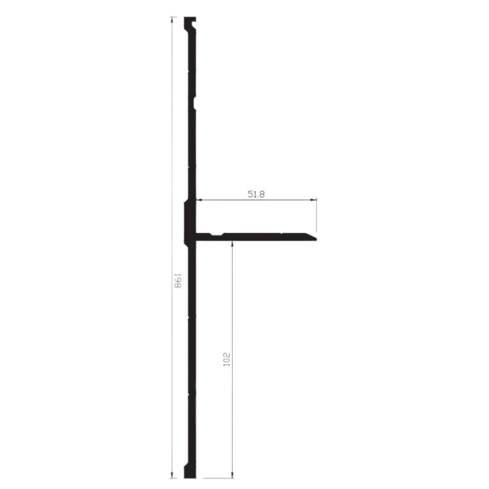 Aluminium Side Rave – 198mm x 51.8mm – TransQuip