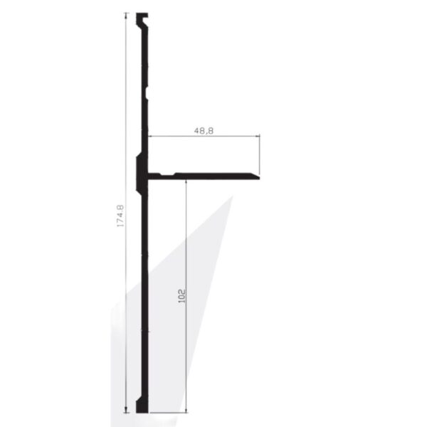 Aluminium Side Rave – 174.8mm x 48.8mm – TransQuip