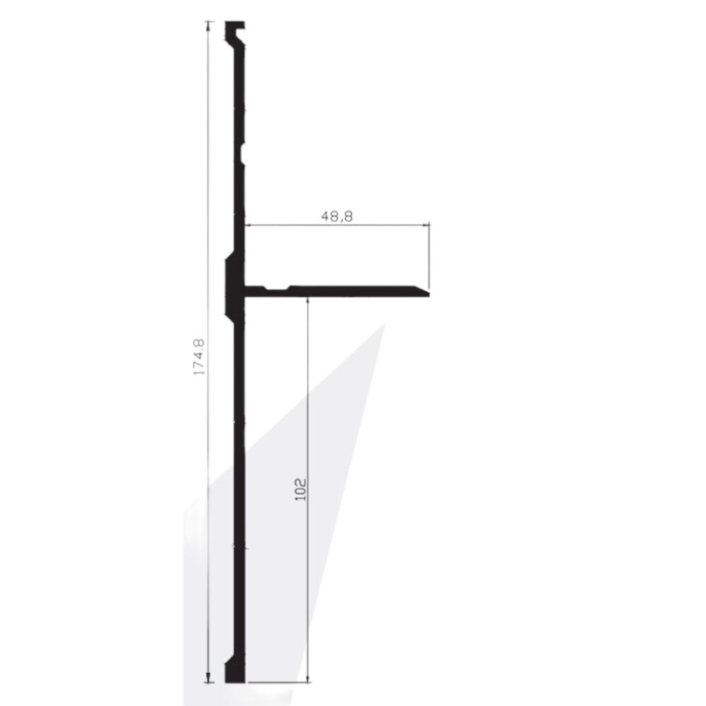 Aluminium Side Rave – 174.8mm x 48.8mm – TransQuip