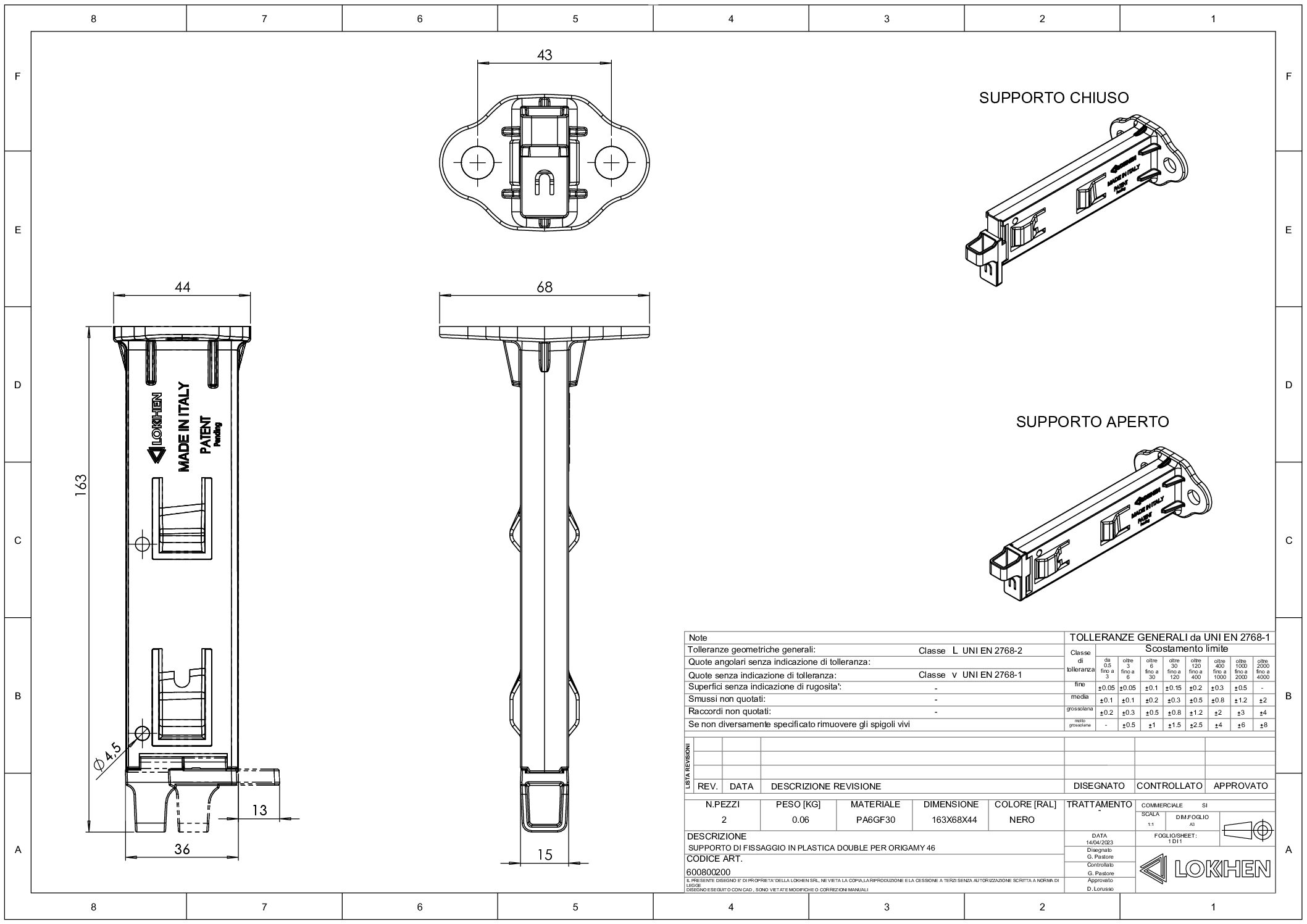 Beam Double – Wheel Chock Holder For ORIGAMY 46 – TransQuip