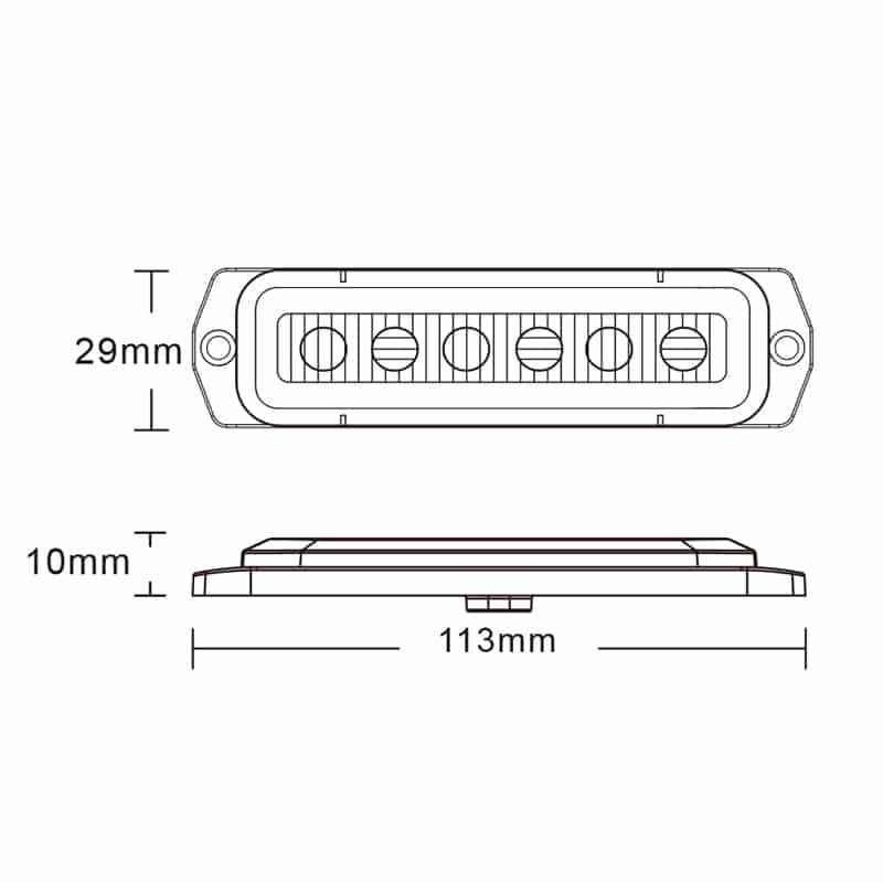 TransLite – UT6 6 LED Directional Strobe Warning Light (R65, R10 ...